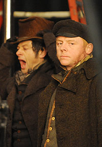 First On-Set Images of Simon Pegg & Andy Serkis from Burke & Hare ...
