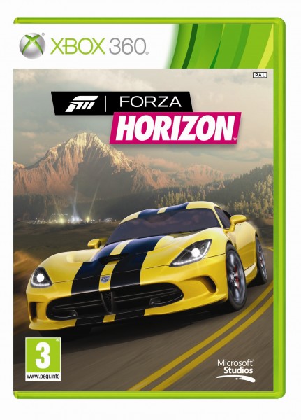 Forza Horizon screenshot and box art