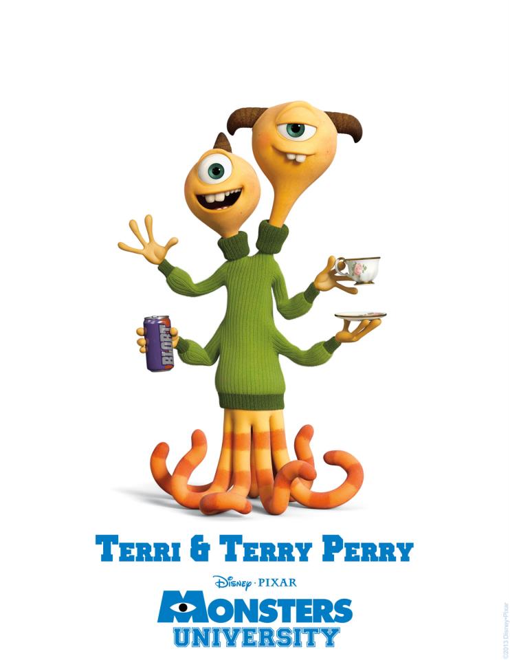 Monsters University Character Poster - Terri and Terry Perry - HeyUGuys