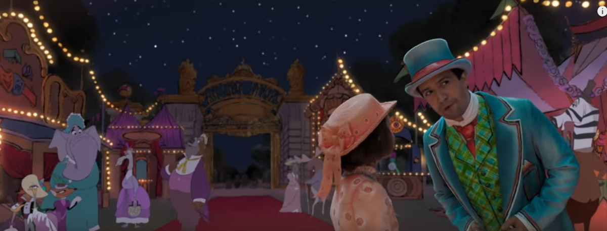 Mary Poppins and the Banks children take a swim with the dolphins in ...