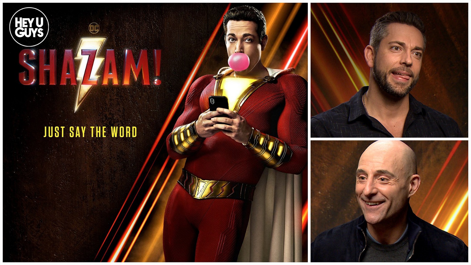 Zachary Levi, Mark Strong and more on new DC superhero flick Shazam!
