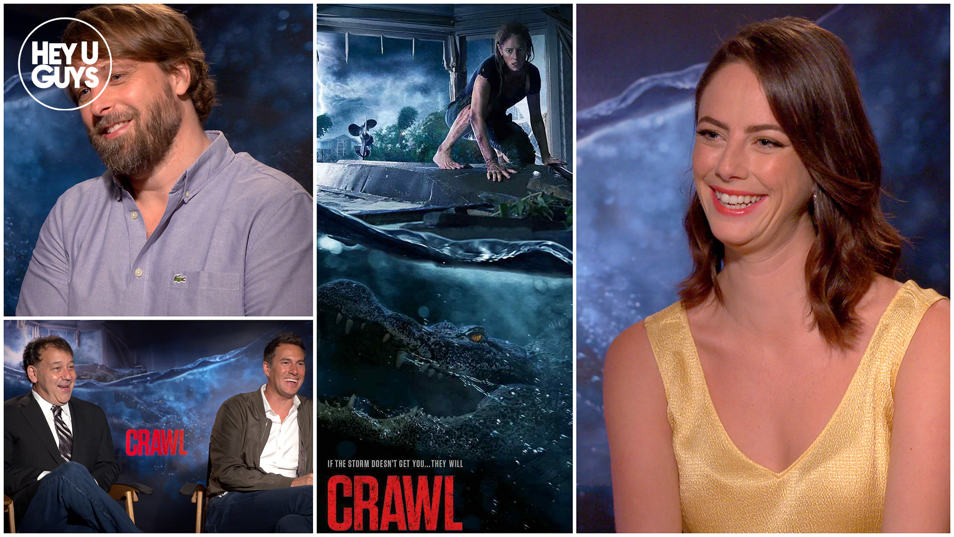 Sam Raimi, Kaya Scodelario & Alexandre Aja on alligator horror Crawl ...
