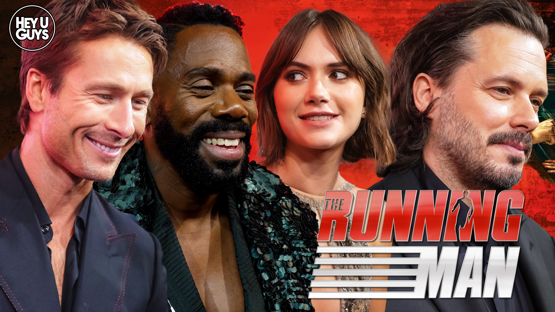 The Running Man UK Premiere Interviews: Glen Powell, Colman Domingo ...